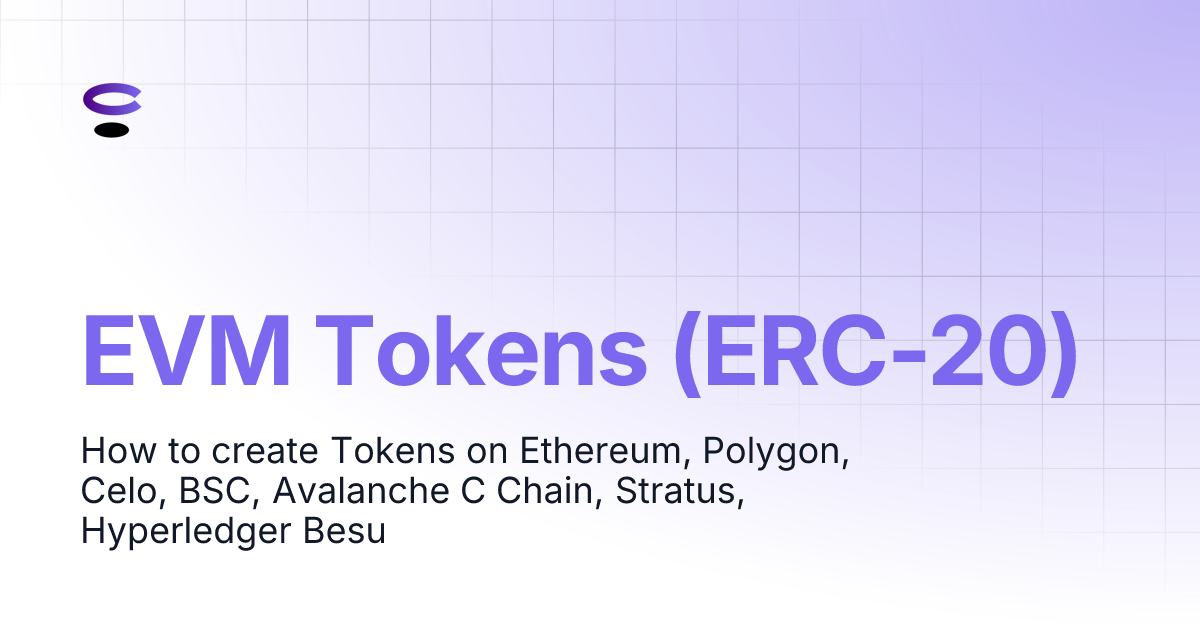 EVM Tokens (ERC-20) | Cryptum