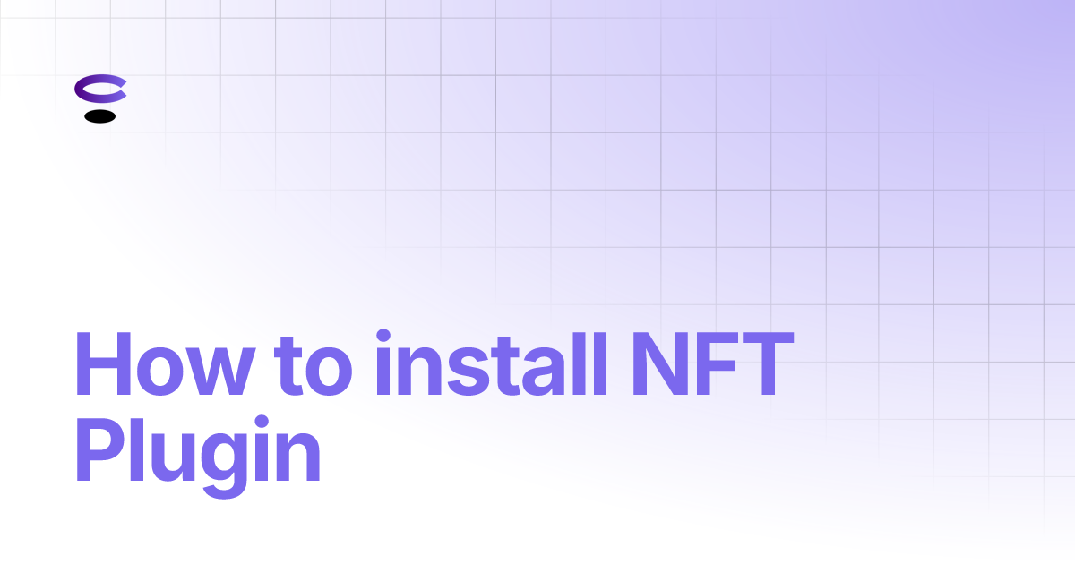 How to install NFT Plugin | Cryptum